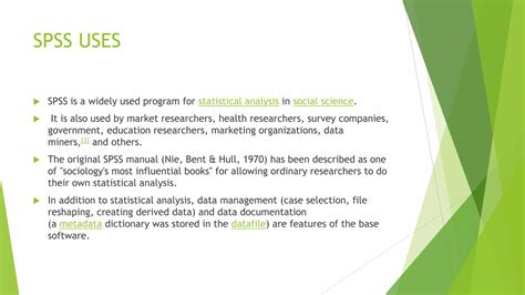 Statistical Package For The Social Sciences Pptx