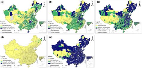 Spatial Distribution Of Total Grain Self‐sufficiency At County Level In Download Scientific