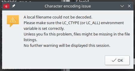 Linux FileZilla Error Message A Local Filename Could Not Be Decoded