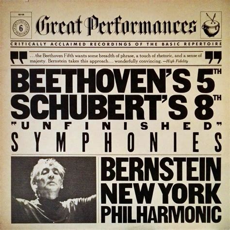 Beethoven Schubert Symphonies Leonard Bernstein アルバム