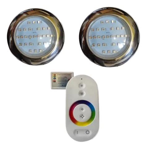 Kit Power Led De Piscina W Rgb Inox Rosca Comando Touch Parcelamento Sem Juros