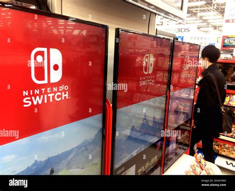Logos Of Nintendo Switch Game Console Are Seen At An Electronics Store