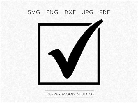 Check Mark Svg Checkmark Checkbox Checklist Square Box Etsy