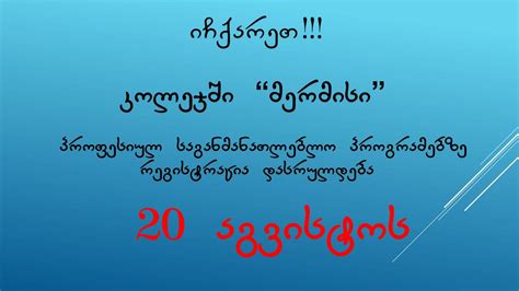 სსიპ კოლეჯი მერმისი Home