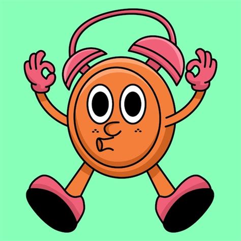 Ilustración De Dibujos Animados Lindo Reloj Redondo Vector Premium