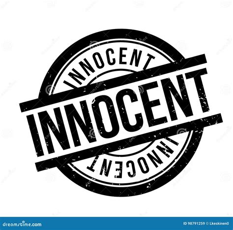 Innocent Rubber Stamp Stock Vector Illustration Of Court 98791259
