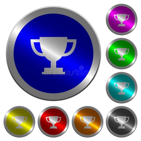 Trophy Buttons Black And White Stock Vector Illustration Of Star