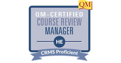 Qm Certified Course Review Manager Credly
