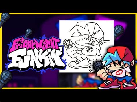 COMO DESENHAR O BOYFRIEND FRIDAY NIGHT FUNKIN FNF TUTORIAL PASSO A
