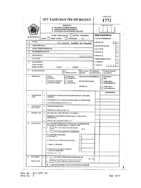 Form 1771 Spt Badan Pdf