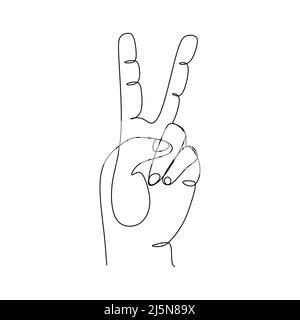 Hand Showing Letter L Sign Language Alphabet Vector Illustration