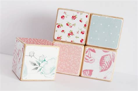 Hello Blocks Girls Wooden Blocks Set Of 5 Etsy