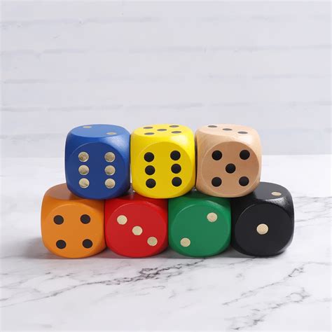 1pc Wooden 6 Sided Dice Game Chess Props Toy Big C Grandado
