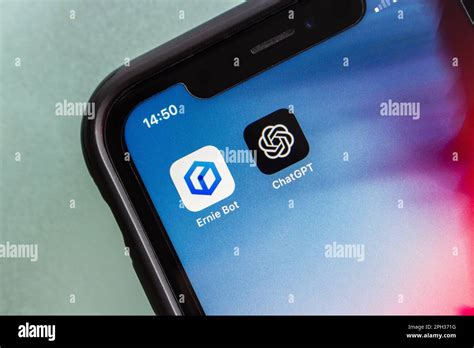 Ernie Bot And Chatgpt Icons On An Iphone Ernie Bot Is An Ai Chatbot Project Chatgpt Style