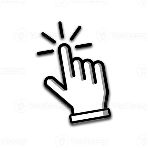 Finger Hand Cursor Icon Click Symbol Cursor PNG