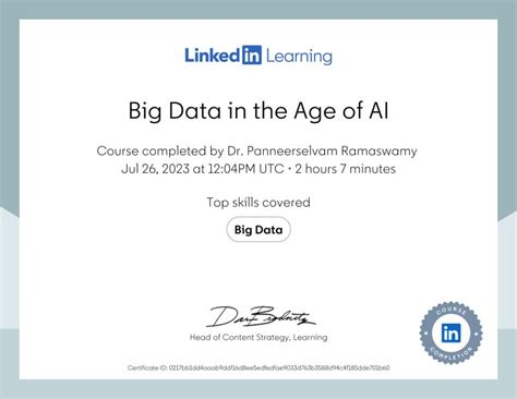 Dr Panneerselvam Ramaswamy On Linkedin Certificate Of Completion