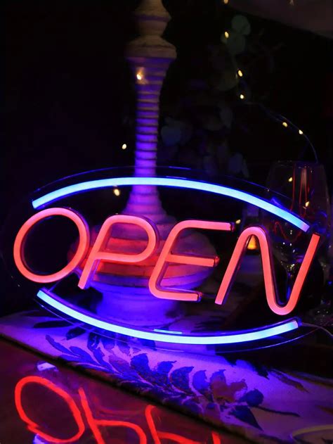 Open Acrylic Led Neon Sign Usb Battery Powered Neon Sign Temu New Zealand