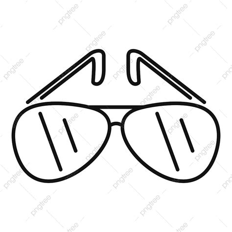 Sunglasses Outline Vector Design Images Policeman Sunglasses Icon