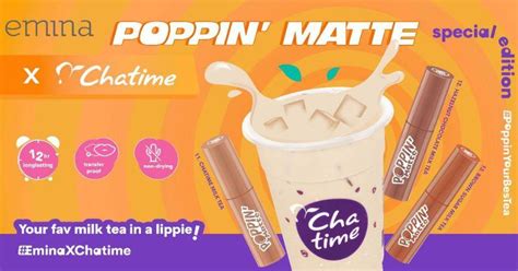 Kolaborasi Unik Emina X Chatime Minuman Jadi Lipcream