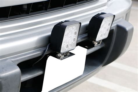 Miniature Front Bumper License Plate Mount Bracket Holder For Off Road