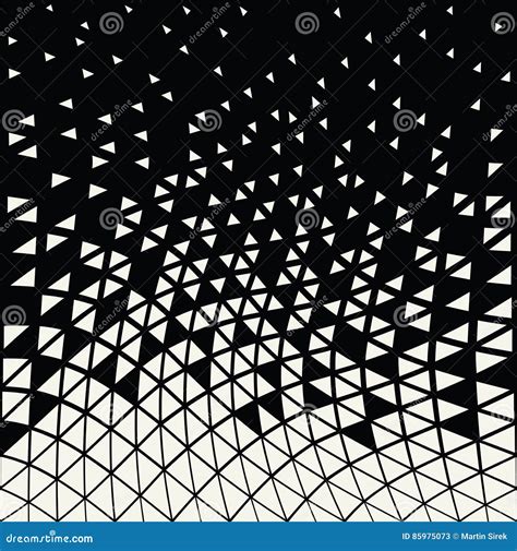 Halftone Triangle Particles Vector Abstract Technology Background