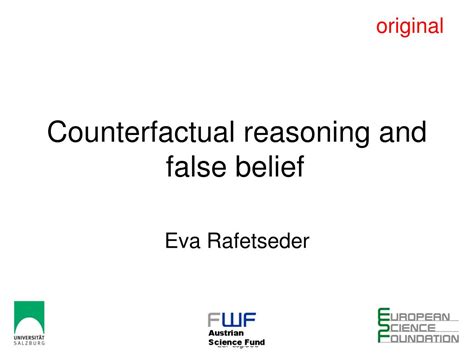 Ppt Counterfactual Reasoning And False Belief Powerpoint Presentation