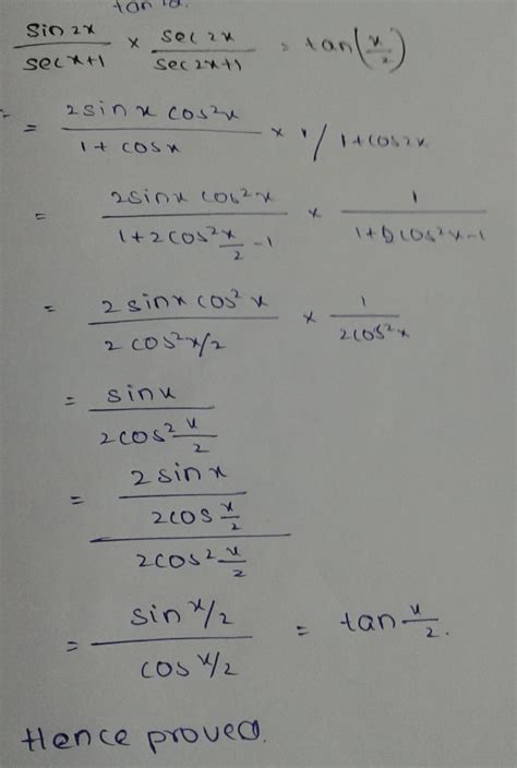 Sin X Secx Sec X Sec X Brainly In