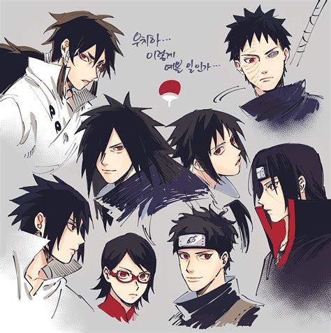 Indra Obito Madara Izuna Sasuke Sarada Shisui And Itachi Naruto