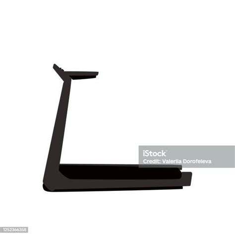 벡터 그래픽 그림은 검은 색의 스포츠를위한 러닝 머신을 보여줍니다 0명에 대한 스톡 벡터 아트 및 기타 이미지 0명 3차원 형태 검은색 Istock