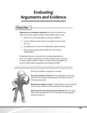 Evaluating Arguments And Evidence Pdf Evaluating Arguments And Evidence Connections