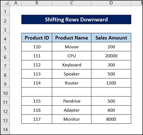 How To Shift Cells Down In Excel Earn And Excel