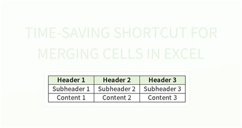 Time Saving Shortcut For Merging Cells In Excel Excel Template And