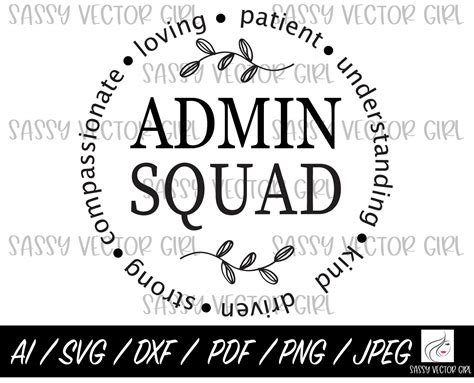 Admin Squad Svg Administrative Assistant Svg Admin Assistant Svg