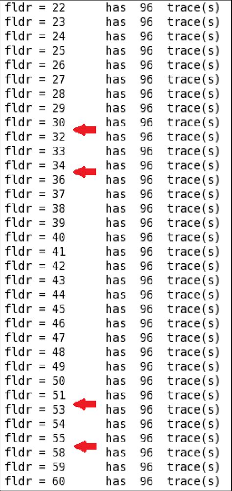 5 A Snapshot Of Header Exported As A File Showing A Sample Of Shots