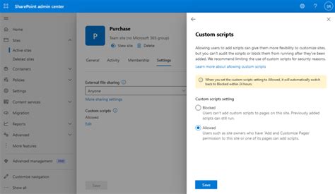 Enable Custom Script In Sharepoint Online Using Powershell Sharepoint Diary