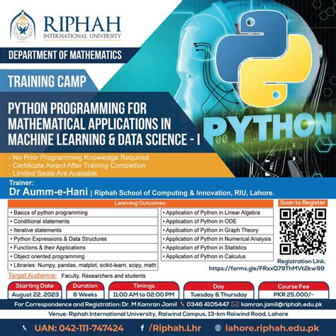 Ricas Math Seminars Riphah