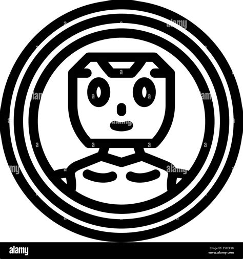 Ai Chat Bot Line Icon Vector Ai Chat Bot Sign Isolated Contour Symbol