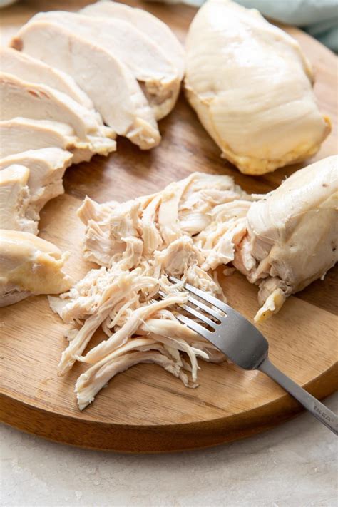 Poached Chicken Moist Tender And Flavorful Kristines Kitchen