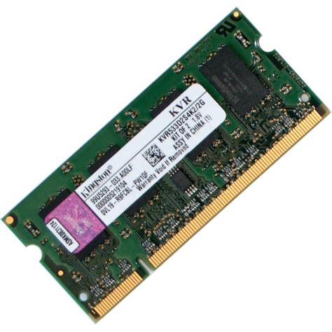 Kingston 1gb Ddr2 Pc2 4200 533mhz Notebook Memorykvr533d2s4k22g