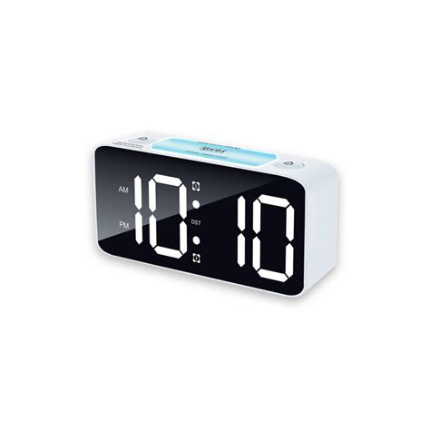 Wall Clock Digital Clock Digital Alarm Clock Da 155 White