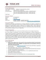 Master Engineering Computation ENGR 102 Syllabus Overview Course Hero