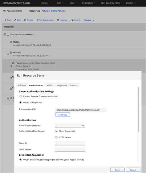 webseal bearer oauth authentication ibm verify