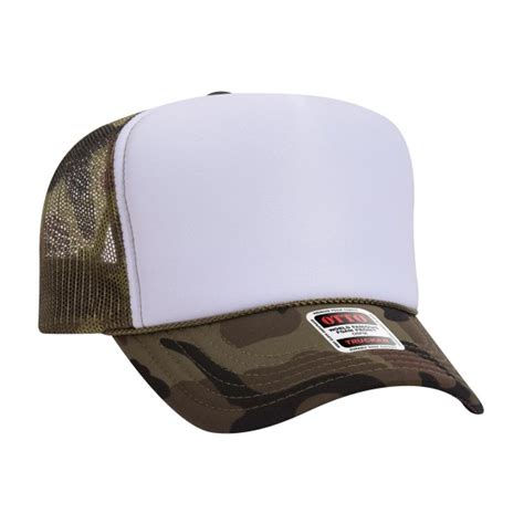 Otto Cap 39 165 5 Panel High Crown Mesh Back Trucker Hat One Size