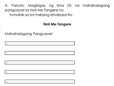 A Panuto Magbigay Ng Lima 5 Na Mahahalagang StudyX