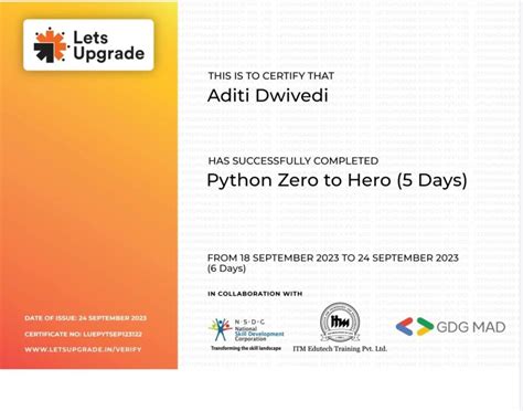 Aditi D On Linkedin Python Letsupgrade Nsdc Beginnersguide
