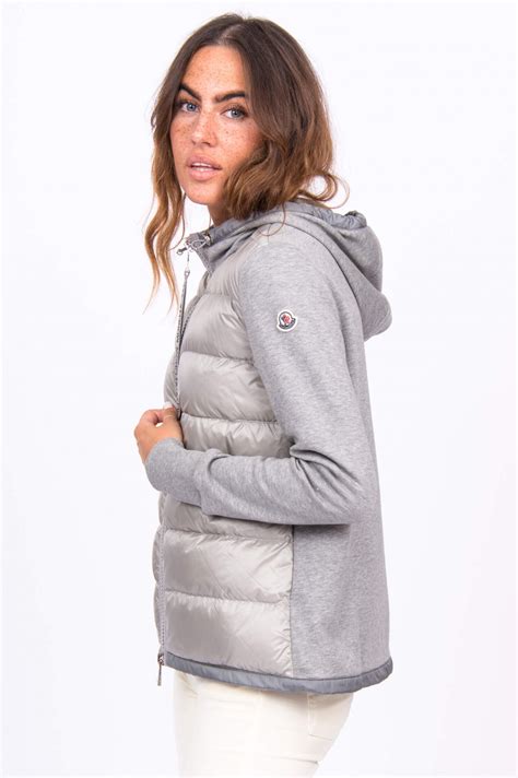 Moncler Jerseyjacke HYBRID In Grau Meliert GRUENER AT