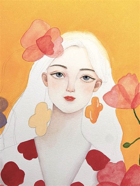 《虞美人》过程图melody秦小晴 站酷zcool