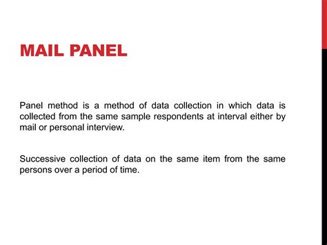 Mail Survey Method Merits And Demerits Of Mail Survey Method Pptx