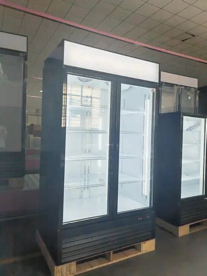 Cold Soft Drink Refrigeration Beverage Display Cooler Vertical Glass