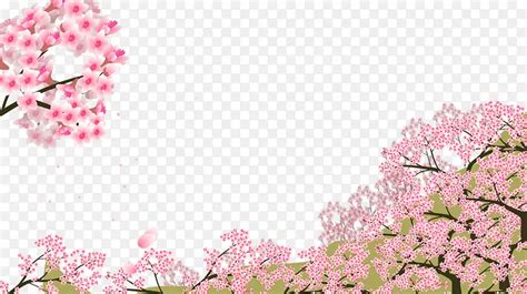 春季浪漫樱花装饰边框PNG图片素材下载 图片编号yjebkmmk 免抠素材网
